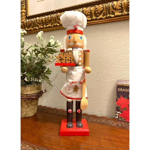 Home Interiors | Other | Gingerbread Baker Nutcracker 5 Peppermint Canes Gingerbread Boy ...